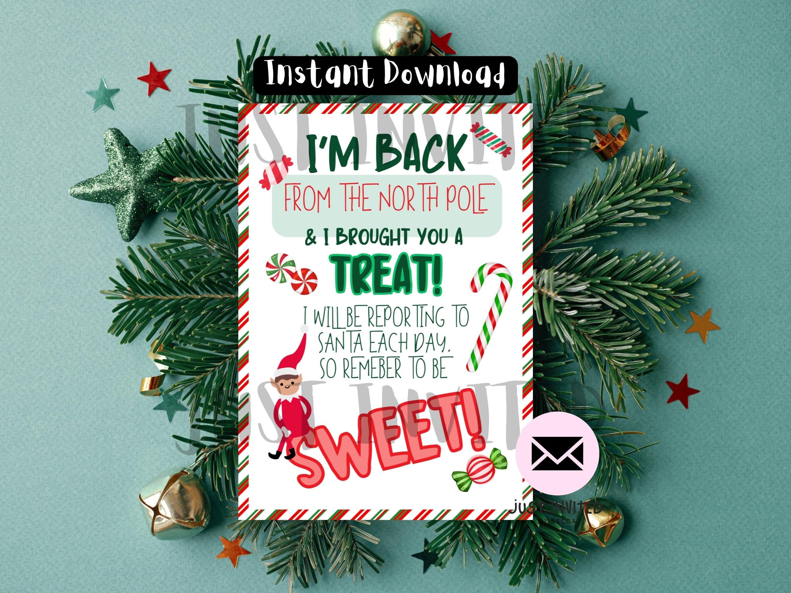 Elf Welcome Back Elf on the Shelf Letter Elf Digital Download Elf Ideas ...