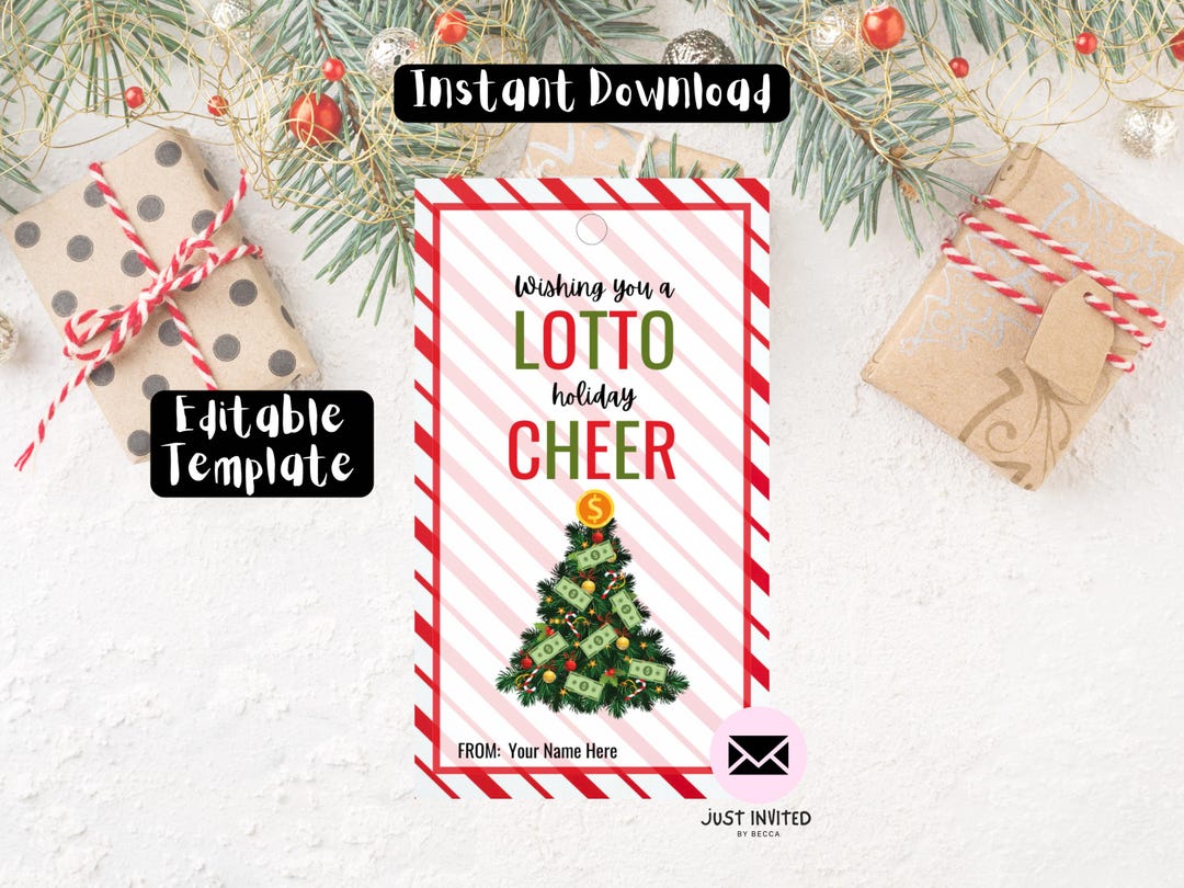 Wishing You a LOTTO Holiday Cheer | Merry Christmas Gift Tags | Holiday ...