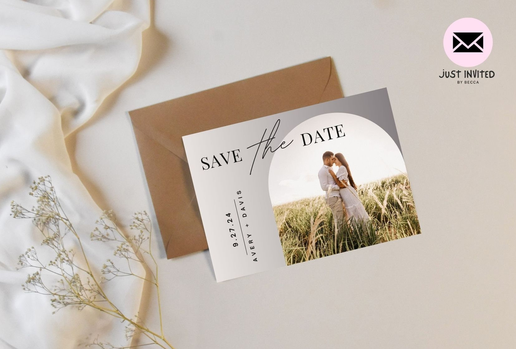 Save the Date Template Photo | Save the Date Card With Photo | Save the ...