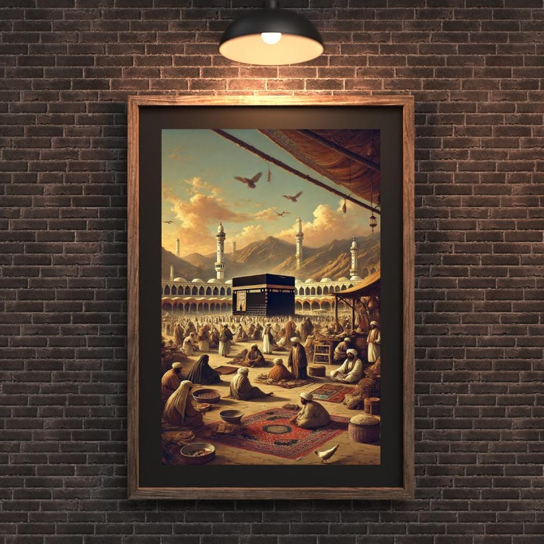 Mecca Kaaba Poster: Islamic Golden Age Religious Art - Etsy