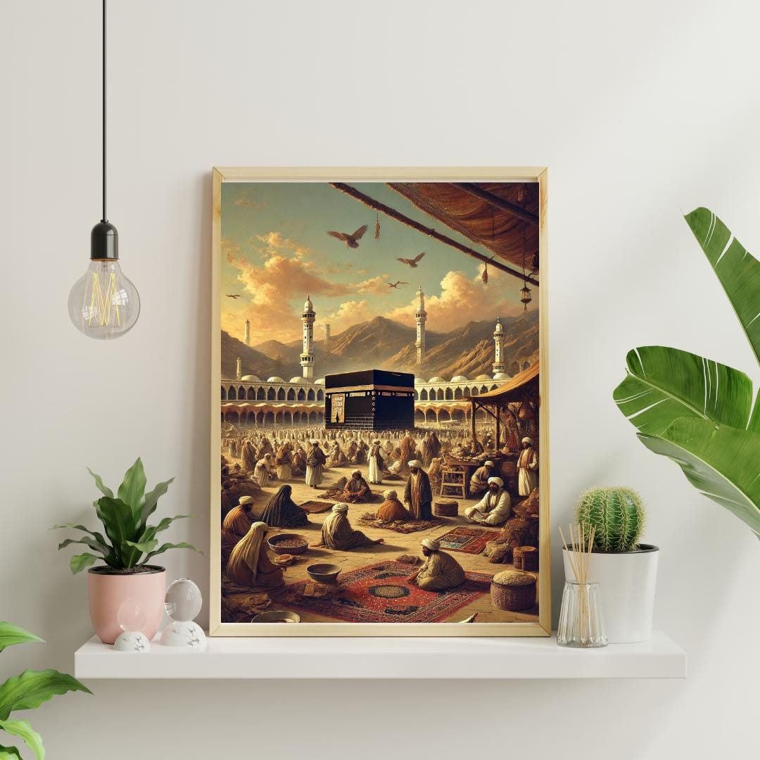 Mecca Kaaba Poster: Islamic Golden Age Religious Art - Etsy