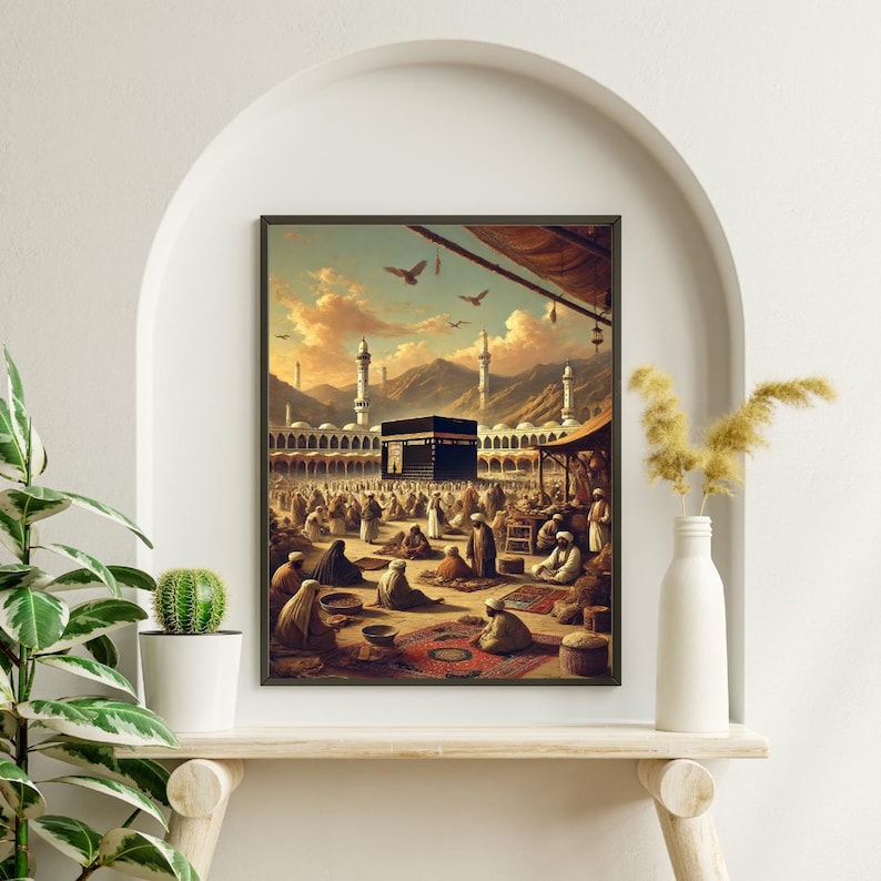 Mecca Kaaba Poster: Islamic Golden Age Religious Art - Etsy
