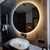 Round Aesthetic Mirror With Background Lighting, Modern Mirror, Circle ...