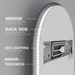 Rectangular LED Backlit Mirror for Closet or Dressing Room – Modern ...