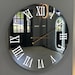 Extra Large Mirror Wall Clock Illuminated Mirror Clock Roman Numerals ...