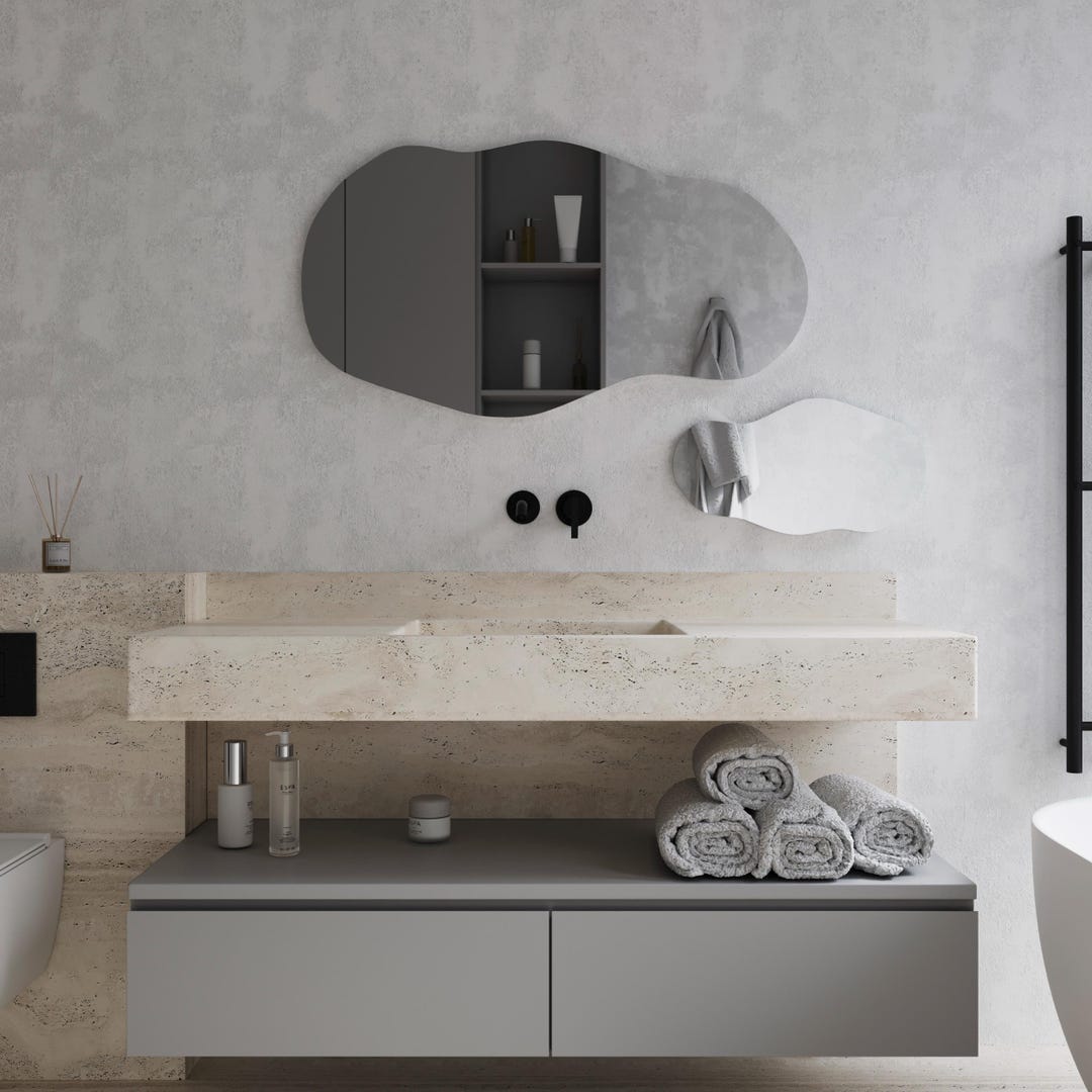 Irregular Mirror, Bathroom Mirror, Modern Design Mirror, Frameless ...