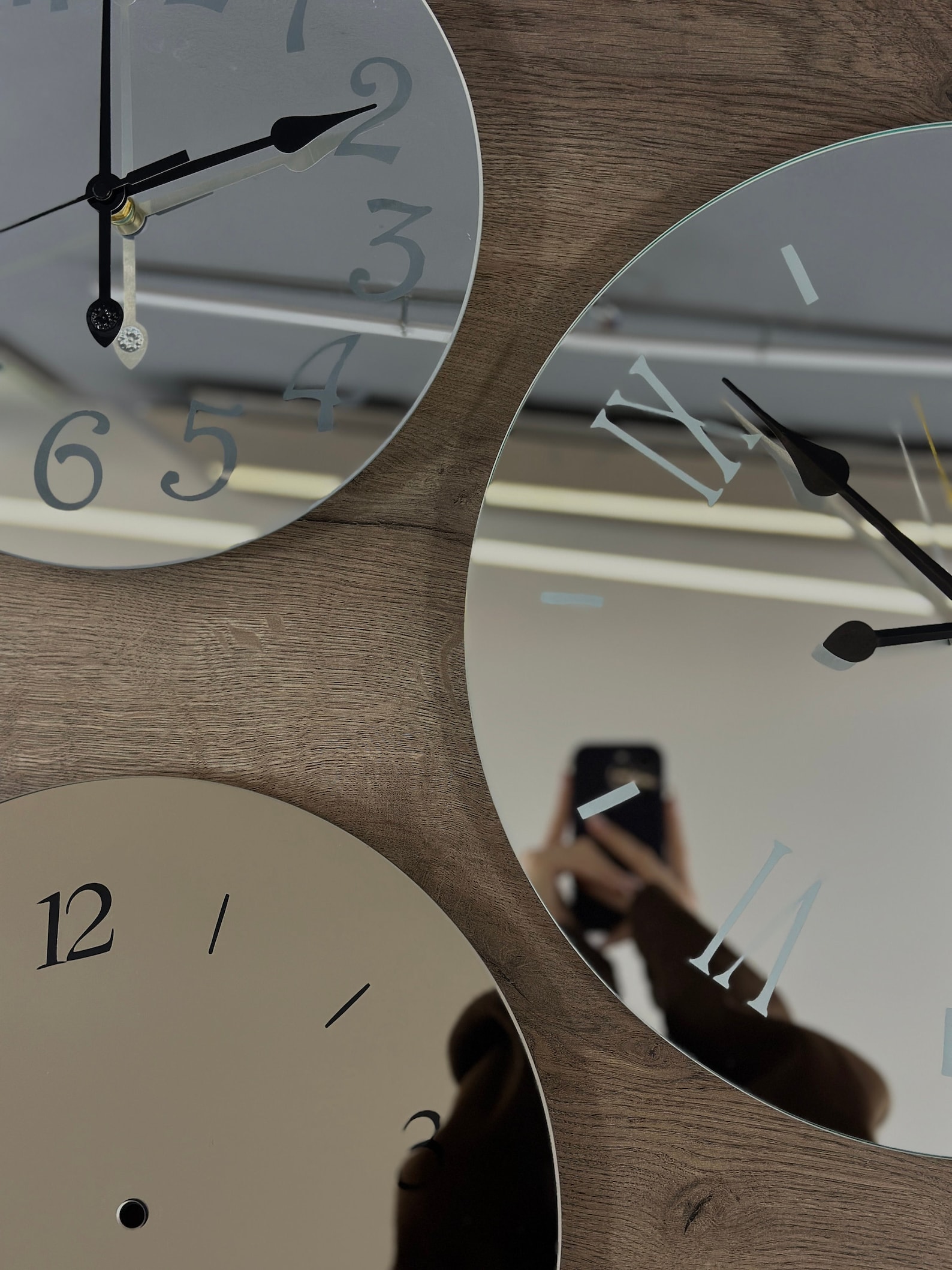 Wall Mirror Clock, Round Mirror Clock, Modern Wall Clock, Wall ...