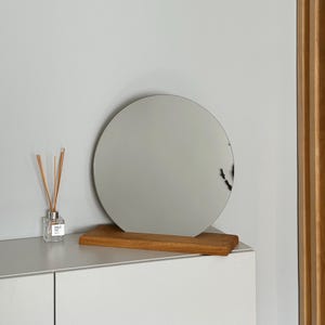 Round Mirror, Small Mirror, Table Top Mirrors, Compact Mirror, Wooden ...