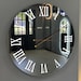 Extra Large Mirror Wall Clock Illuminated Mirror Clock Roman Numerals ...