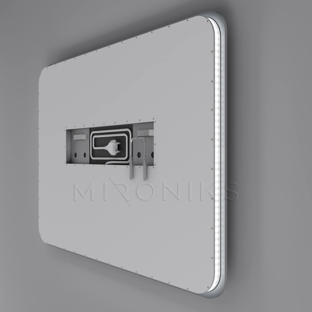 Large Rectangular LED Mirror With Dual Lighting, Front and Back ...