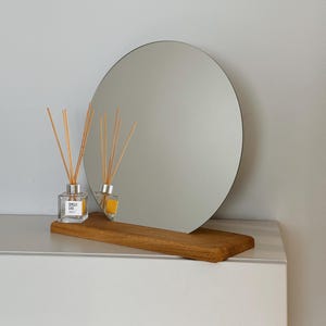 Round Mirror, Small Mirror, Table Top Mirrors, Compact Mirror, Wooden ...