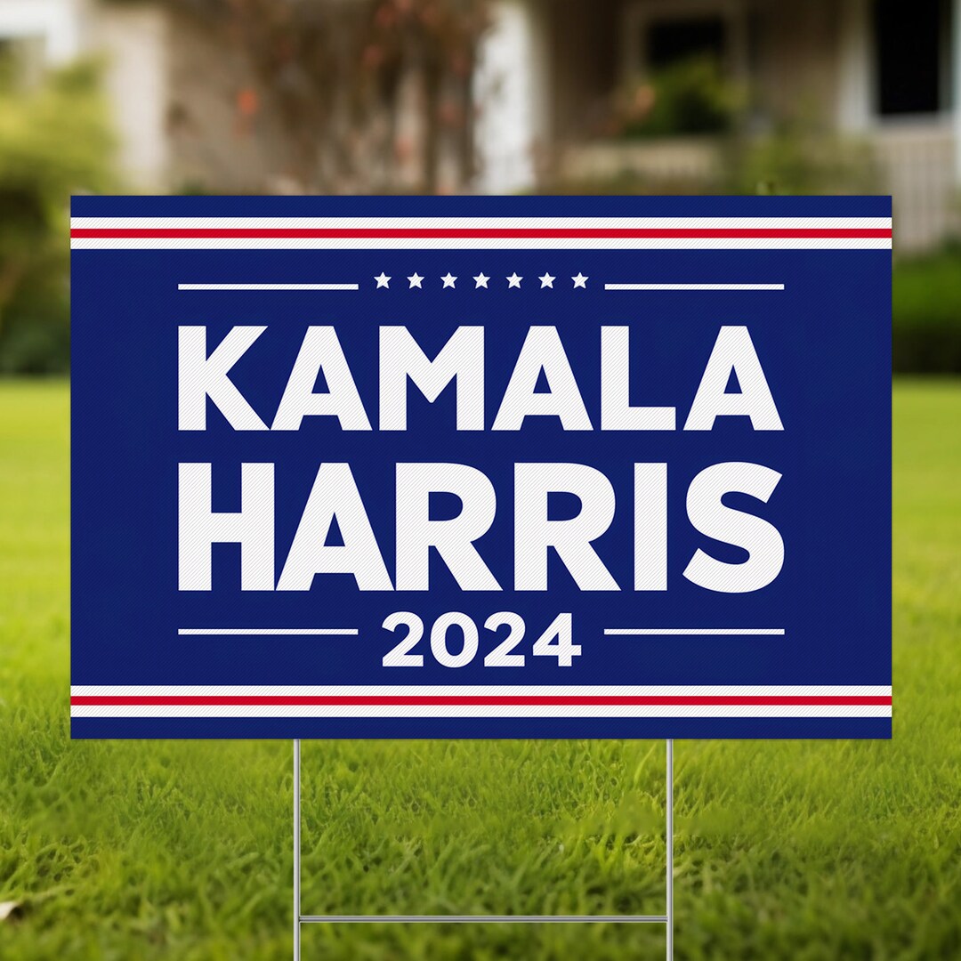Kamala Harris Let's Finish the Job Yard Sign/president Kamala Harris ...