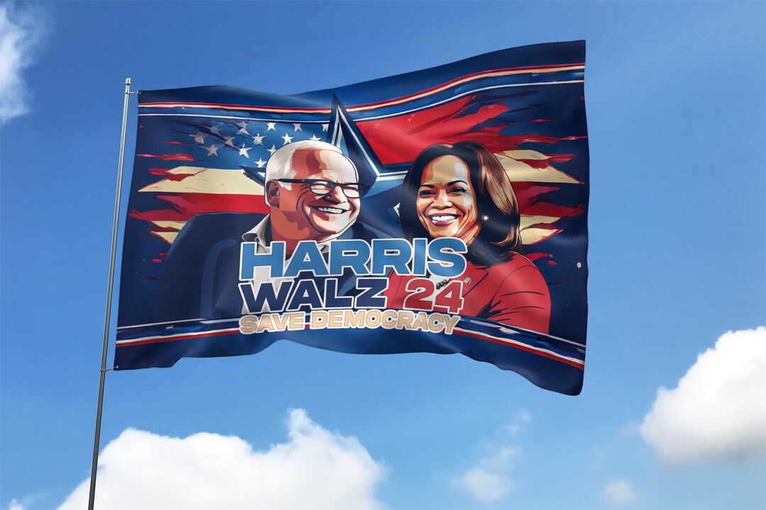 Harris Walz Flag/president Kamala Harris Tim Walz 2024 Flag/kamala ...