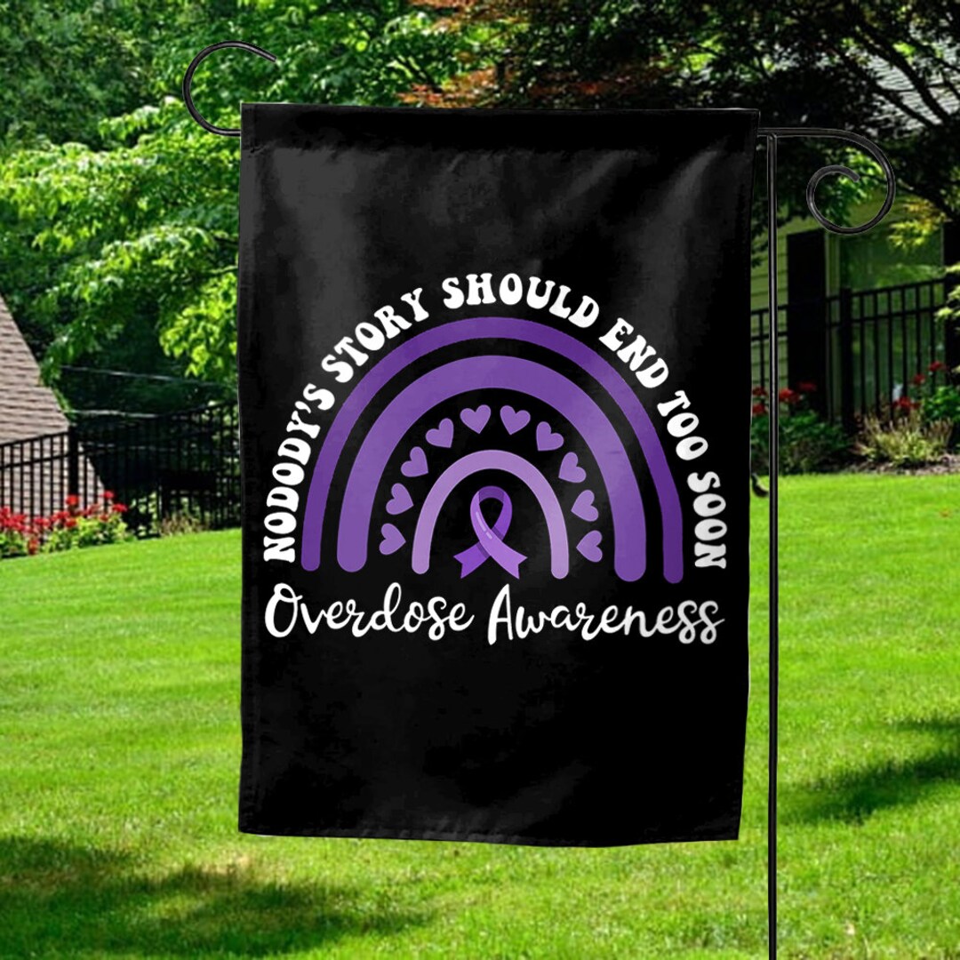 Overdose Awareness Flag Garden Yard Flag, Welcome House Flag, Banners ...