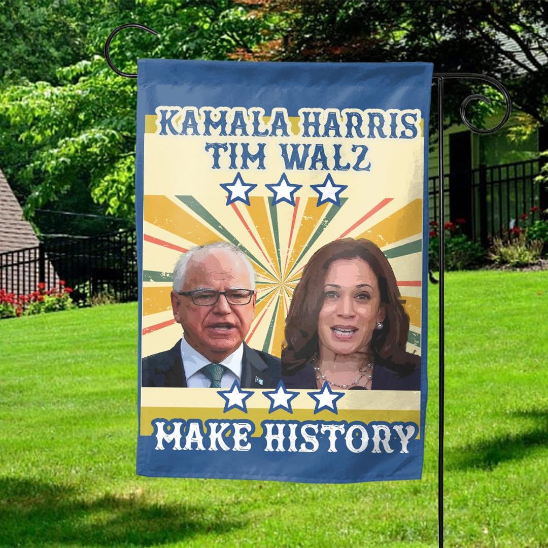Kamala Harris Tim Walz Campaign Flag, Kamala Tim Walz Flag, Kamala Flag ...