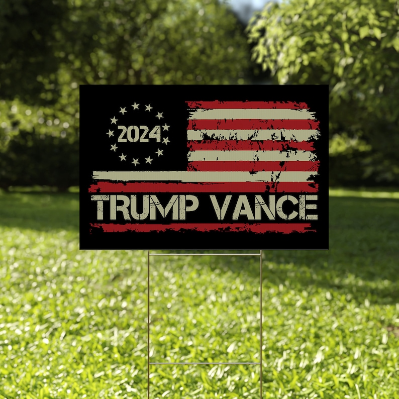 Trump Vance 2024 Sign/trump JD Vance Yard Sign/trump 2024 Election Yard ...