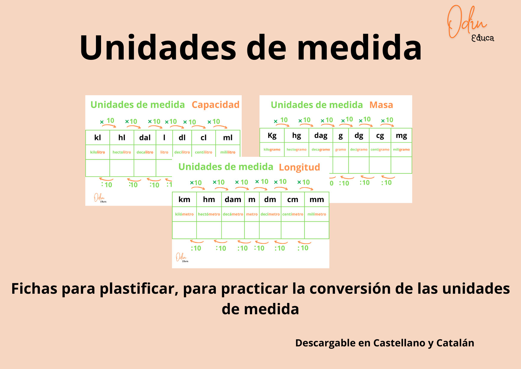 Downloadable Sheets to Work on Units of Measurement With Children, to ...