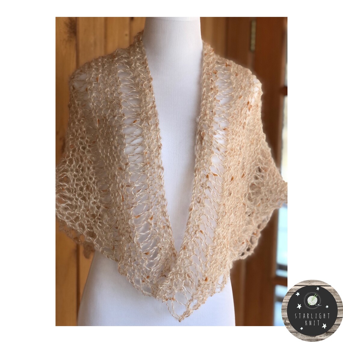 DIY Hand Knit Easy Elegant Lace Shawl Digital Pattern - Etsy