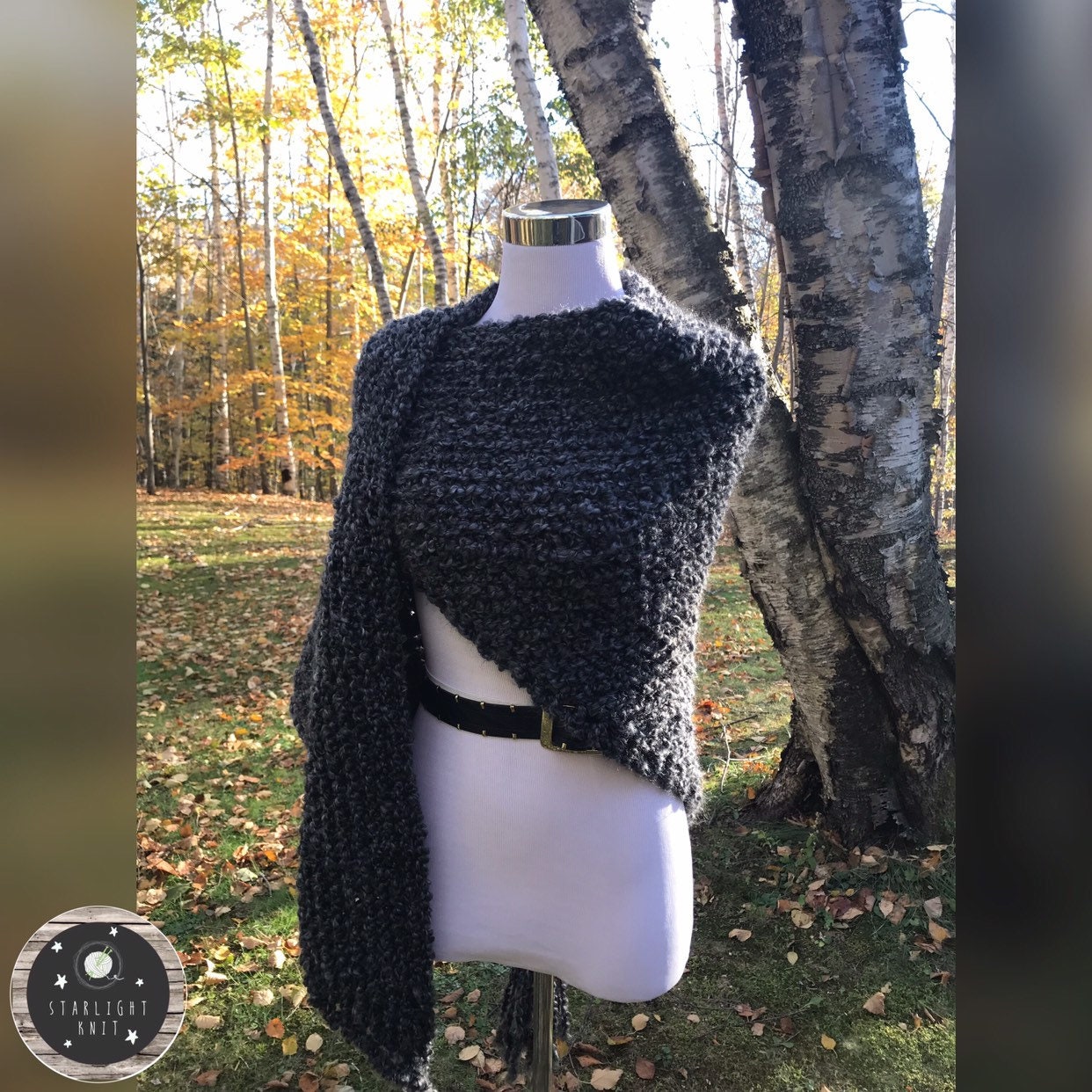 Outlander Inspired Hand Knit Claire's Shawl Scarf Wrap