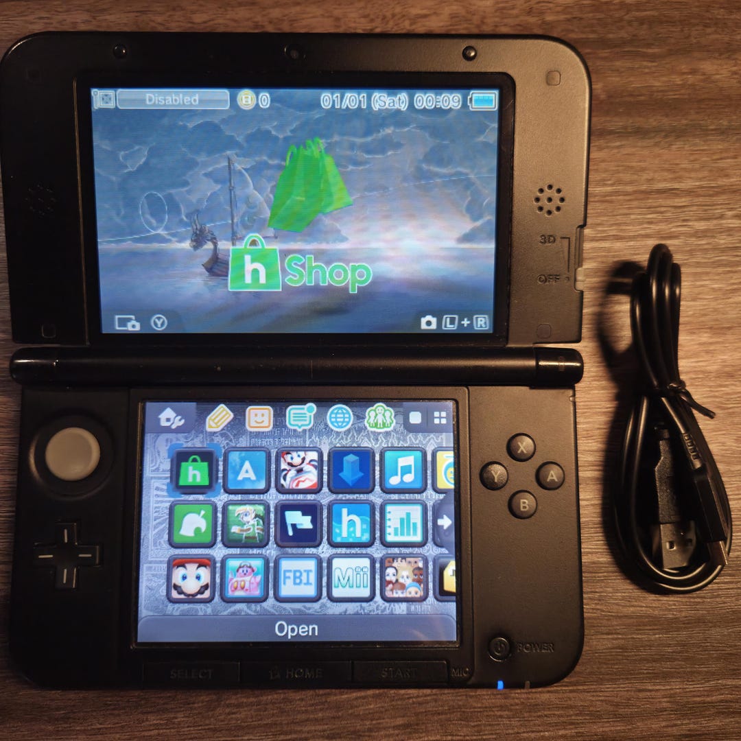 Modded 3DS XL Red W/ 64 GB SD and Pre-installed Games (hshop, Luma3ds ...