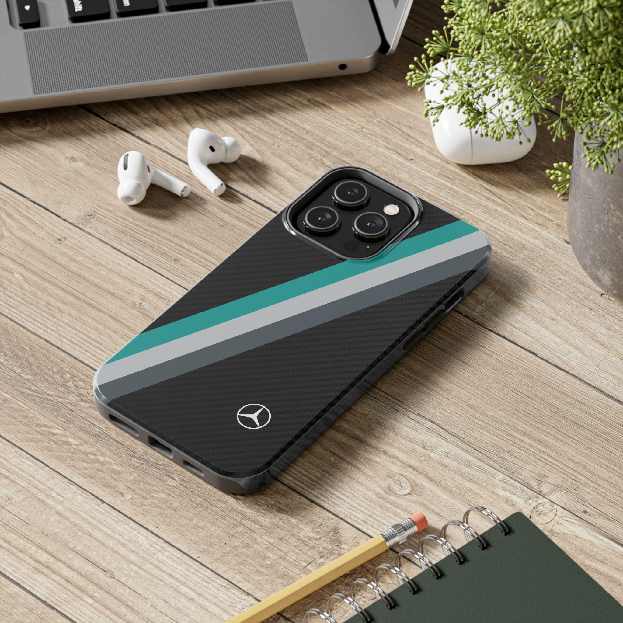 Mercedes AMG Racing Carbon Fiber Phone Case for iPhone 15 14 13 Pro Max ...