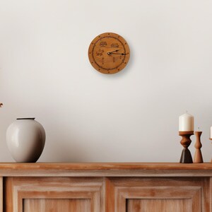 Leather Wall Clock With a Ranch Scene of a Cowboy or Cowgirl on a Horse ...