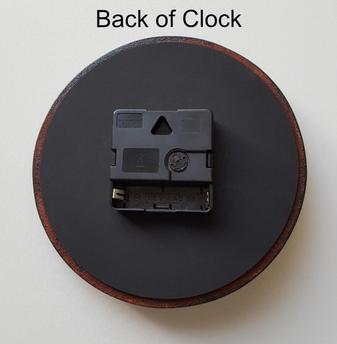 Leather Wall Clock With a Desert Scene Tooled Into the Leather Showing ...