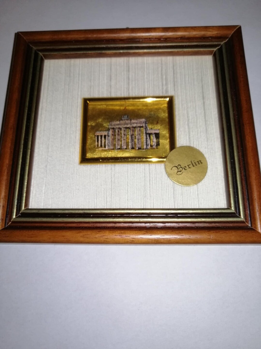 Vintage Italian Framed Miniature Gold Leaf Foil Chromolithograph ...