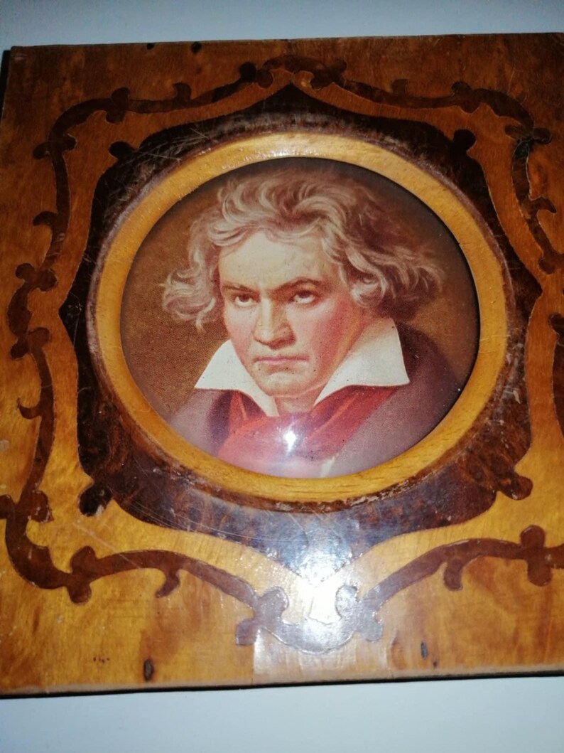Antique Vintage Set of 3 Miniature Beethoven Mozart Wagner Portrait ...