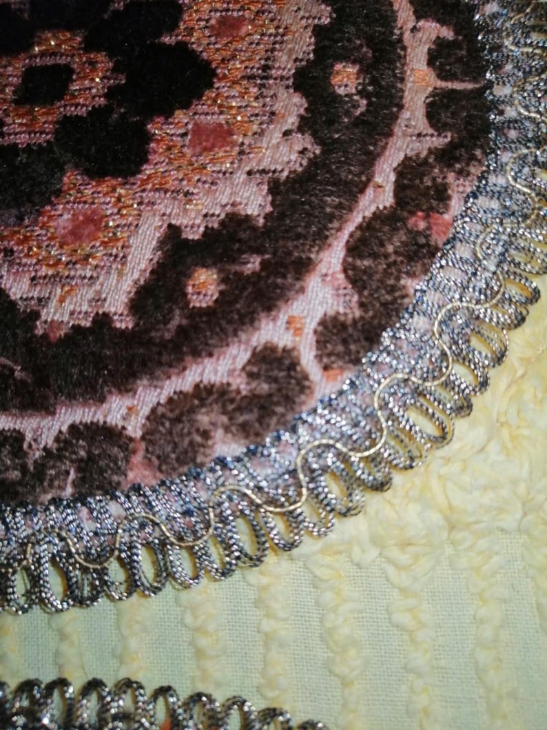 Vintage Antique Apollo Small Brocade Set of 3 Round Brown Pink Cream ...