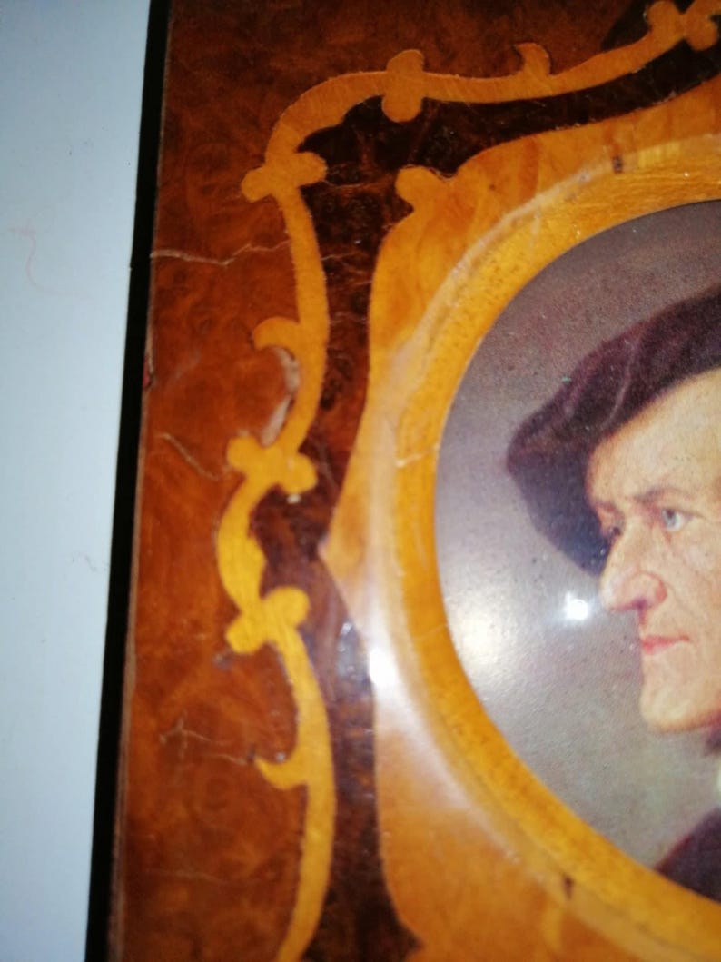 Antique Vintage Set of 3 Miniature Beethoven Mozart Wagner Portrait ...