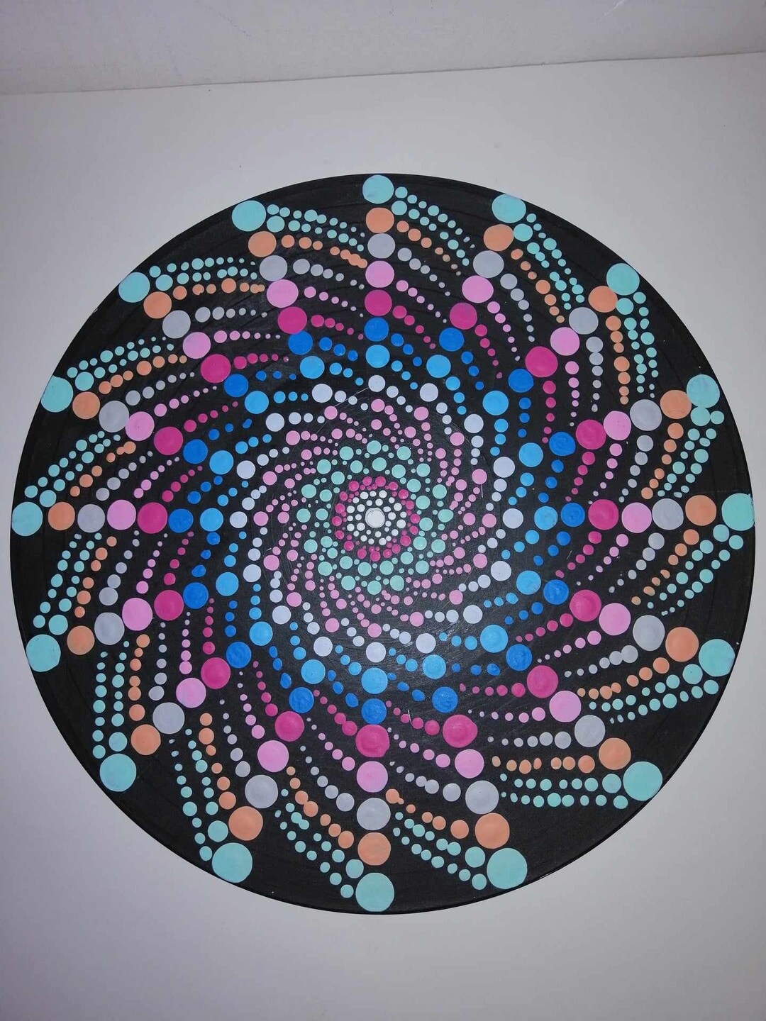 Mandala Wall Art Hand Painted Mandala Decor Handmade Round Falling ...