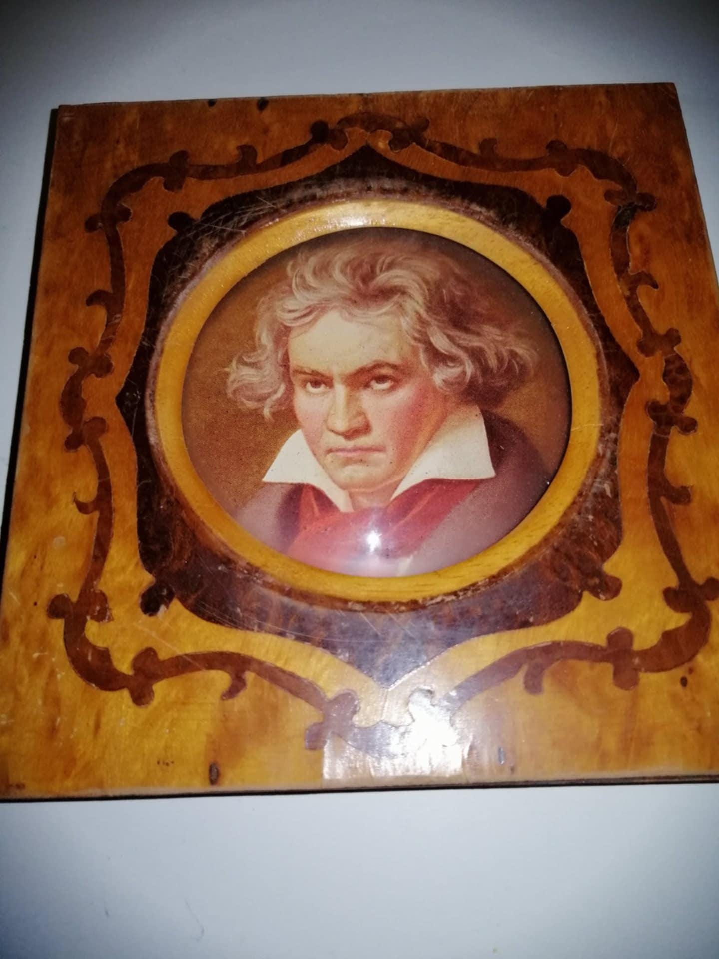 Antique Vintage Set of 3 Miniature Beethoven Mozart Wagner Portrait ...