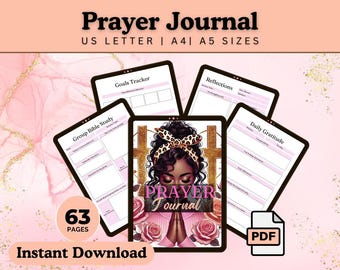 Printable Prayer Journal | Digital Bible Study Guide | Sermon Notes ...