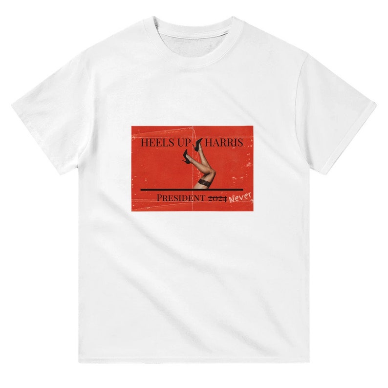 White Funny Political Design Print, Comfortable Short Sleeve 100% ...