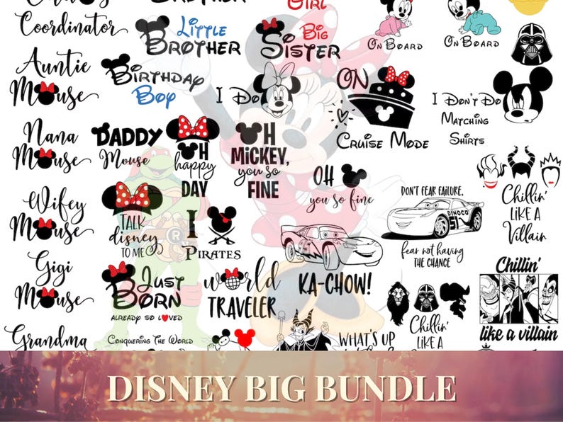 Disney 350+ SVG PNG and Dxf Instant Digital Download Bundle for Cricut ...