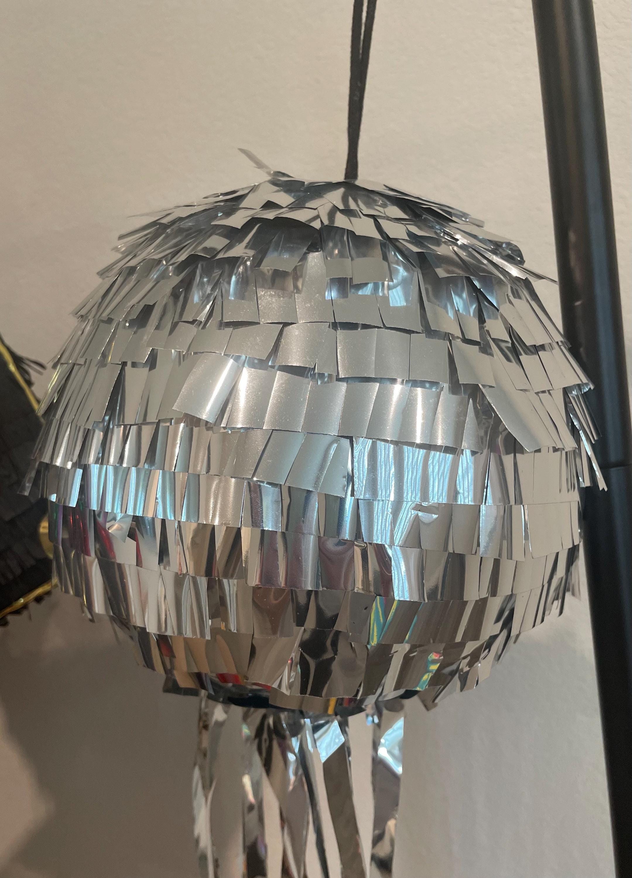 Mini Silver Metallic Disco Ball Paper Mâché Piñata 9x9x9 - Etsy