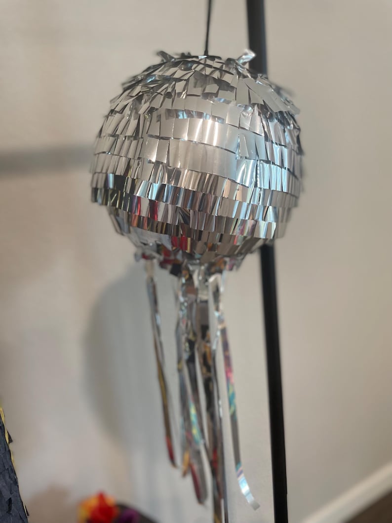Mini Silver Metallic Disco Ball Paper Mâché Piñata 9x9x9 - Etsy