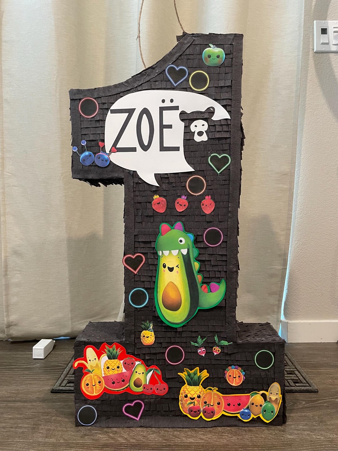 Hey Bear Dancing Fruit Number Piñata. 30 - Etsy UK