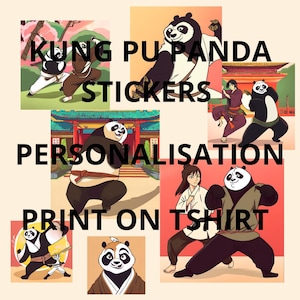 Kung Fu Panda Stickers Clip Art Ai Design Personalization PNG - Etsy