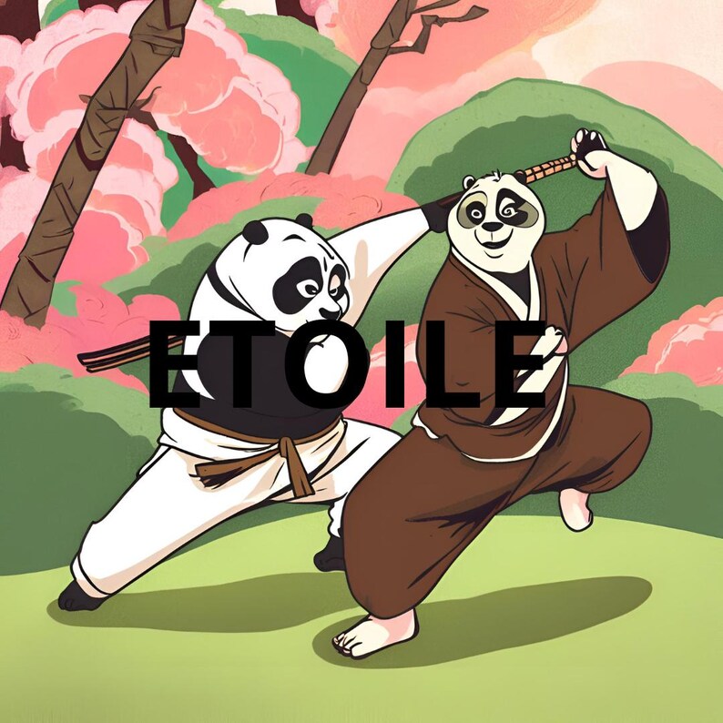Kung Fu Panda Stickers Clip Art Ai Design Personalization PNG - Etsy