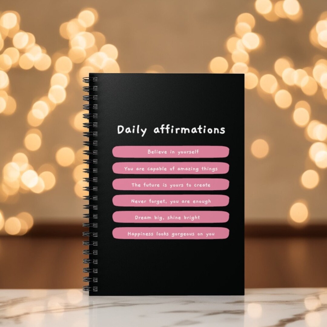 Daily Affirmations Notebook Motivation Gift Empowerment Notebook ...