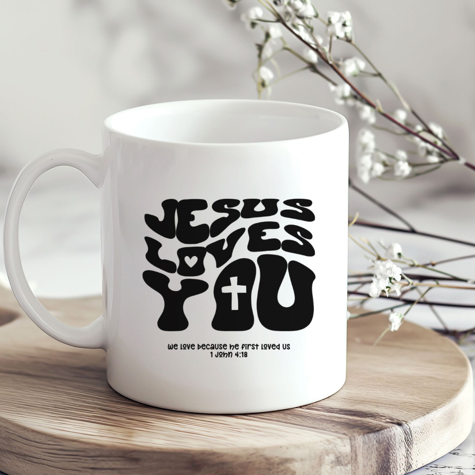 Jesus Loves You Mug Inspirational Mug for Her Christian Ceramic Bible ...