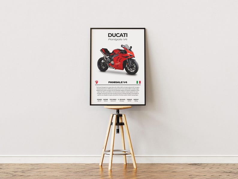 Ducati Panigale V4 Poster | Superbike Wall Art | Italian Sport ...