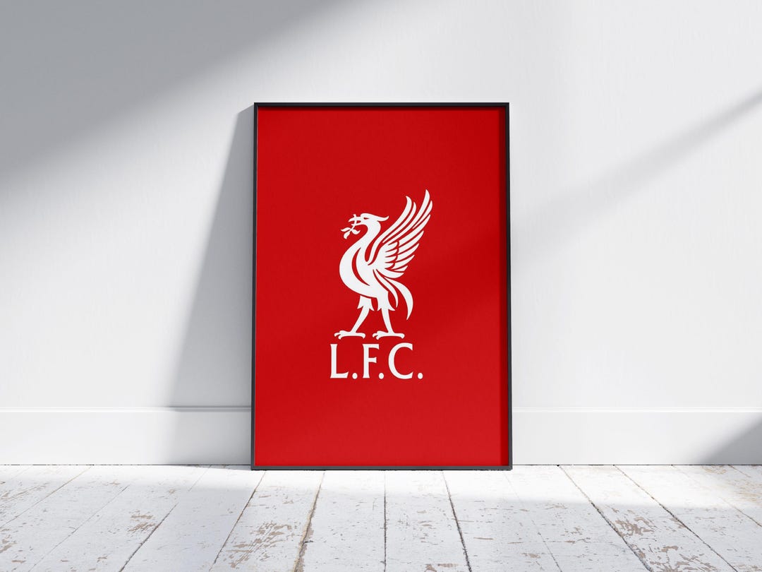 Liverpool FC Minimal Poster | Liver Bird Logo Print | LFC Wall Art ...