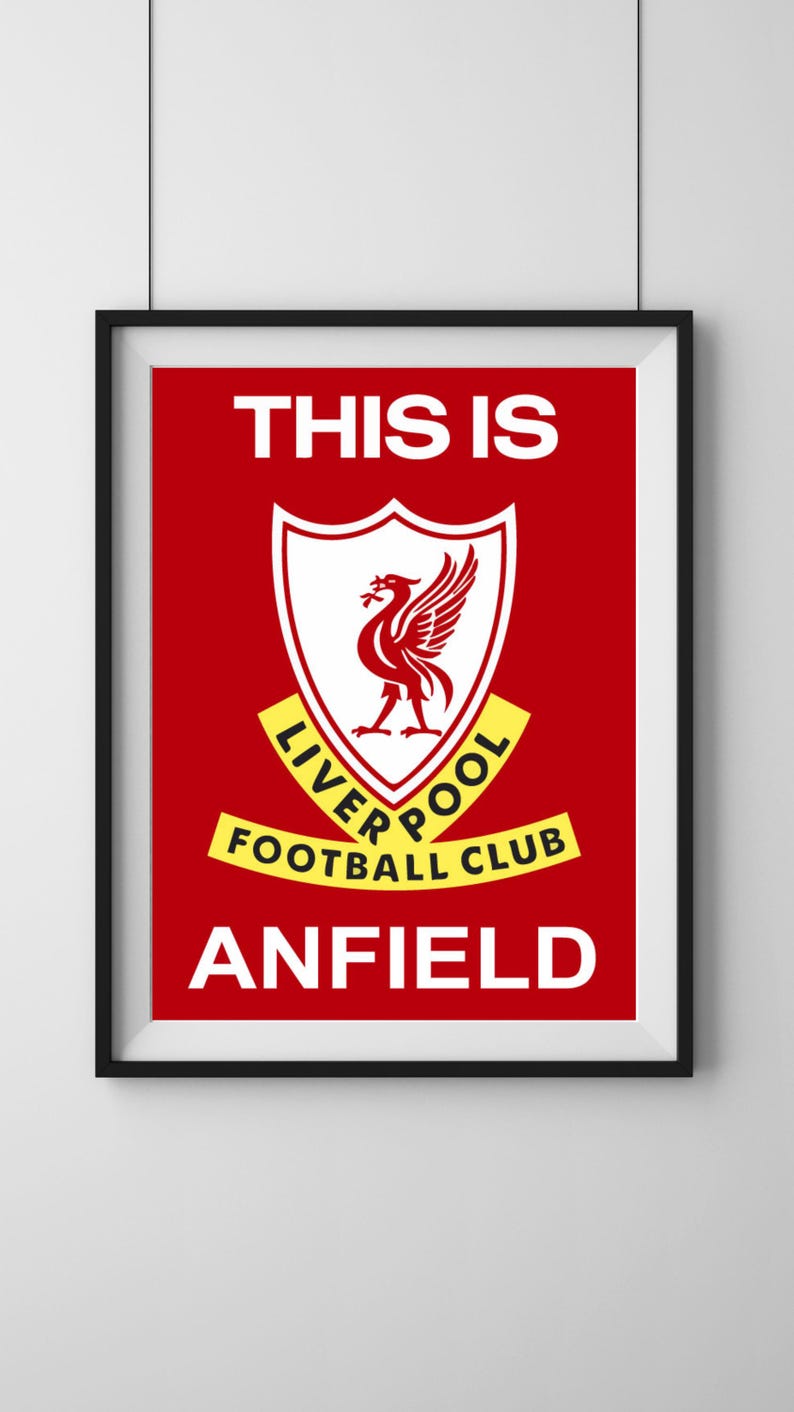 Liverpool FC Poster Iconic This is Anfield Wall Art Football Club Decor ...