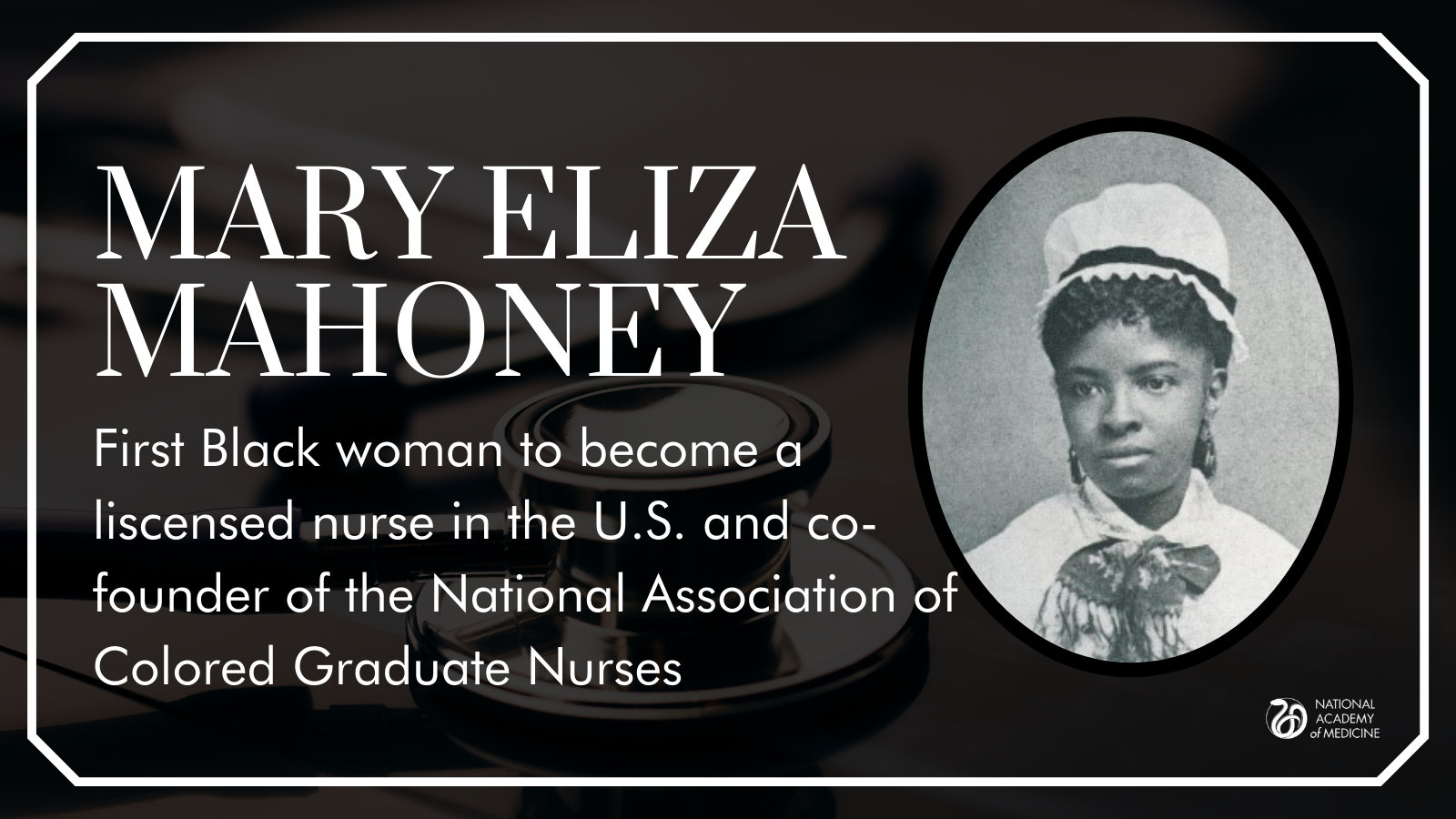 Mary Eliza Mahoney - Hard Enamel Pin, Medical, Nurse, Black Nurse ...