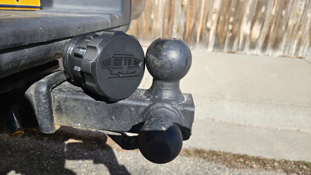 Camper RV Trailer Ball Hitch Cover - Snap on Protector With Grease ...