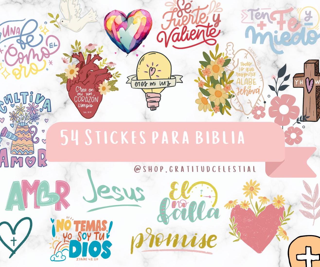 Stickers para biblia. versículos bíblicos, stickers cristianos - Etsy ...