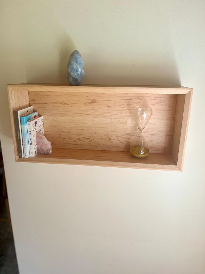 Solid Maple Floating Wall Shelf - Etsy